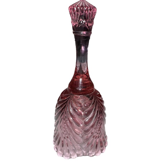 Fenton | Art | Vintage Fenton Bell Pink Red Rose Marked Collectible ...